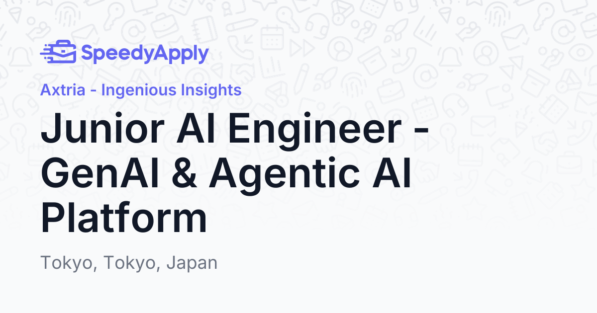 Junior AI Engineer - GenAI & Agentic AI Platform at Axtria - Ingenious ...